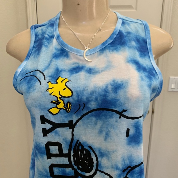 Peanuts | Tops | Peanuts Snoopy Tie Dye Look Sleeveless Tank | Poshmark